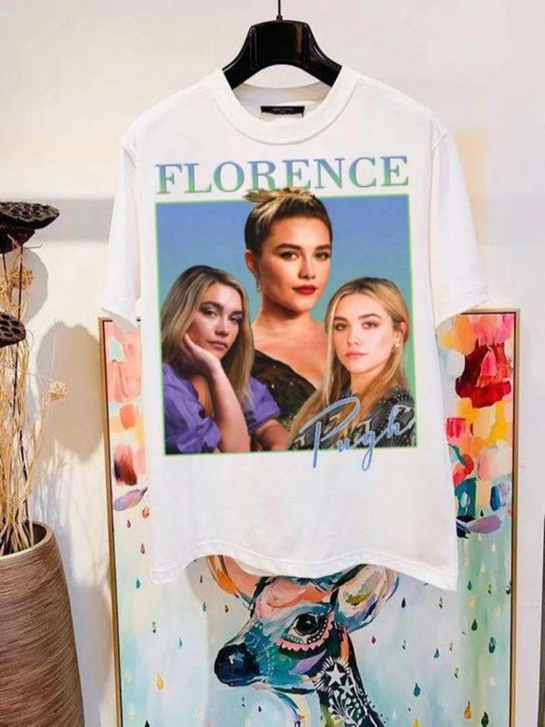 Florence Pugh Film Actress Unisex T-Shirt, hoodie, long sleeve ...
