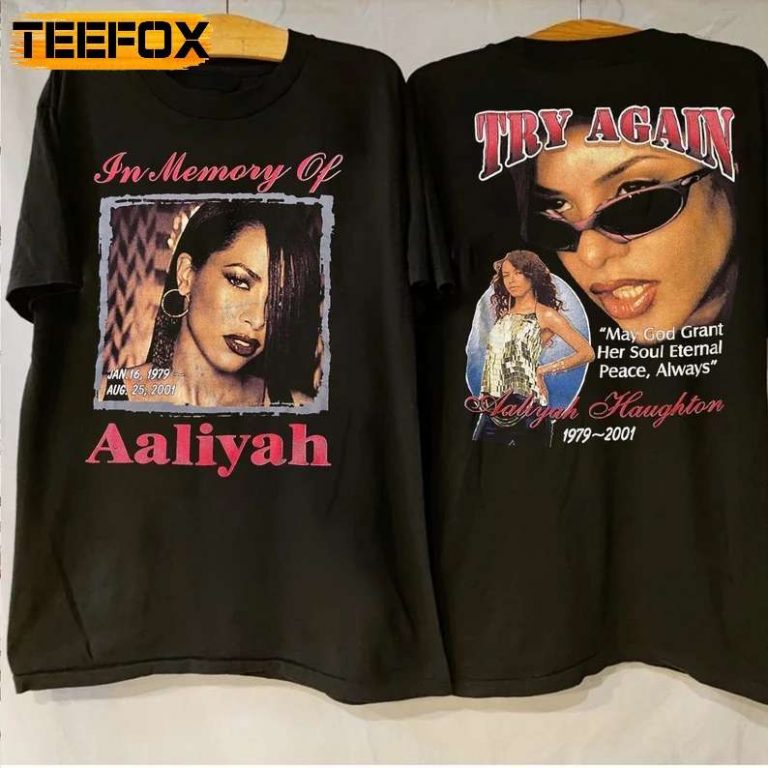 Aaliyah Try Again, In Memory Of Aaliyah 1979-2001 T-Shirt, hoodie, long ...