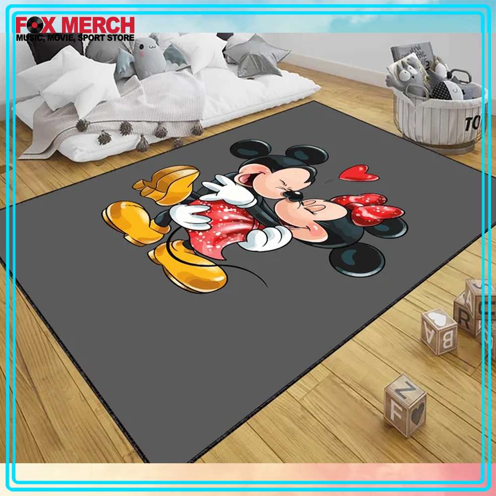 Mickey Mouse, Minnie Mouse Rectangular Area Rugs For Living Room